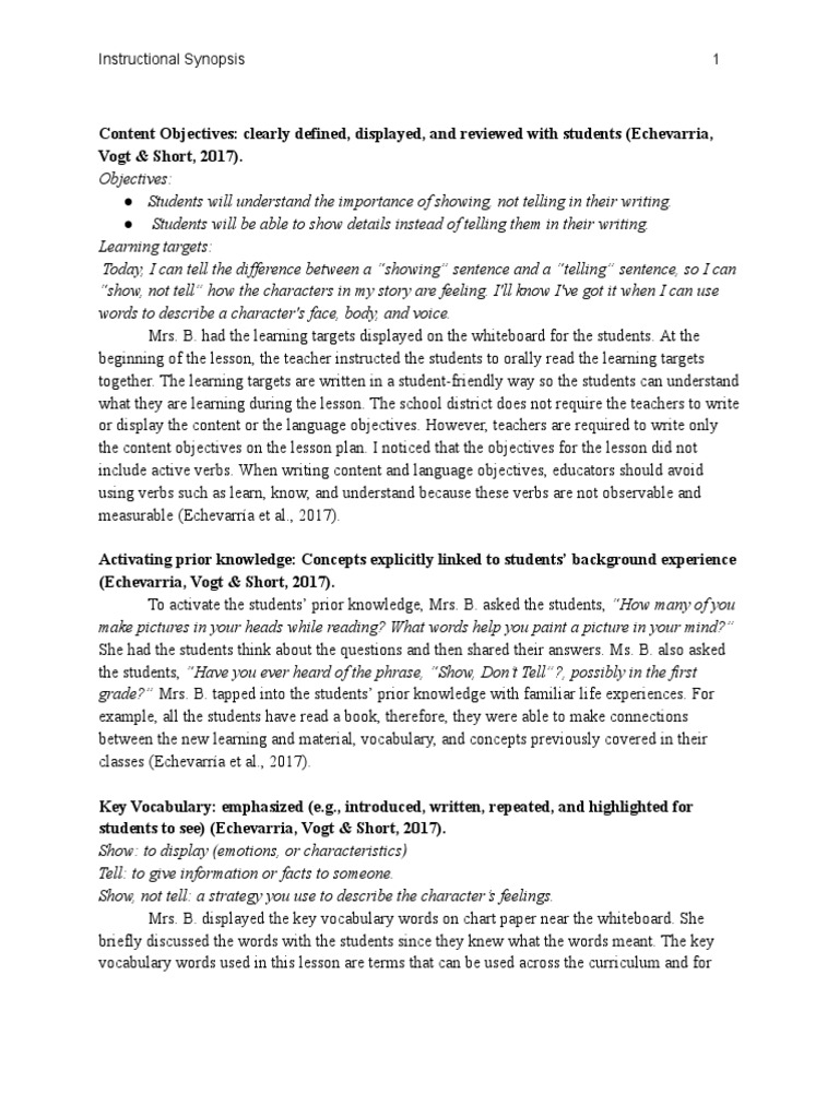 637 Fieldwork Observation Report | PDF | Learning | Lesson Plan
