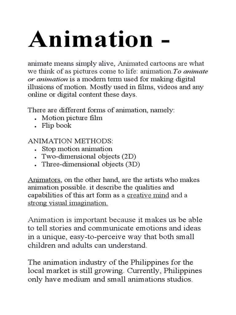 An Overview of the Animation Industry in the Philippines: Exploring the ...