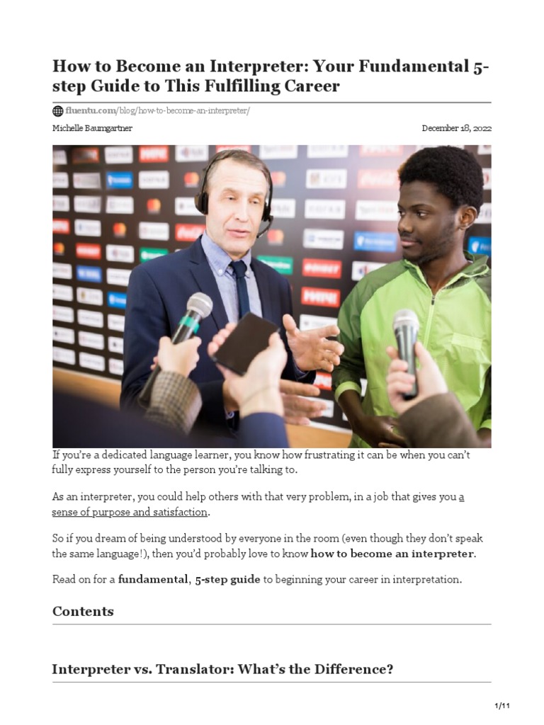 How To Become An Interpreter | PDF | Language Interpretation | Academic ...