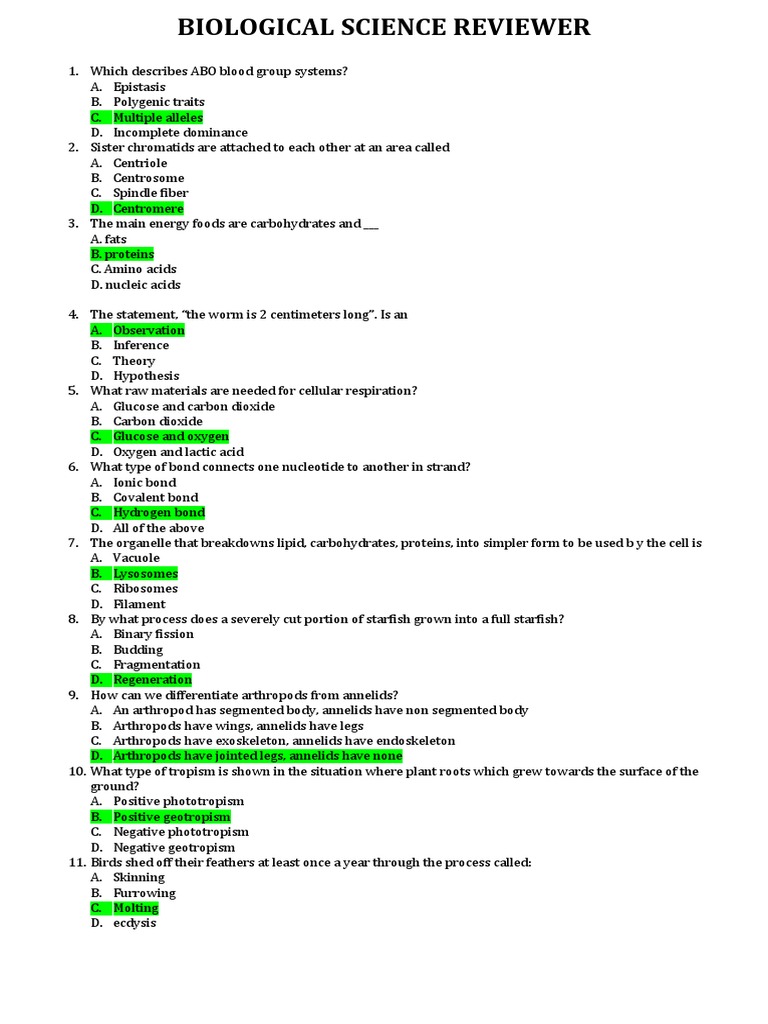 Majorship Bio Reviewer | PDF | Biology | Cell (Biology)