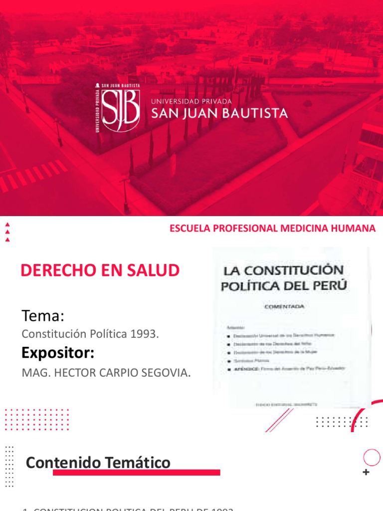 Semana 10 Constitucion Politica Del Peru 1993 2022 Pdf