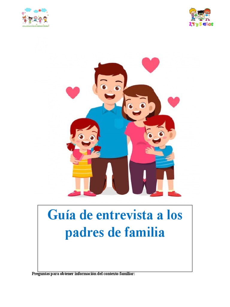 Guía de Entrevista A Los Padres de Familia | PDF