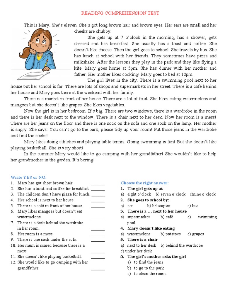 Reading Comprehension Tests - 83653 | PDF | Cuisine | Food And Drink