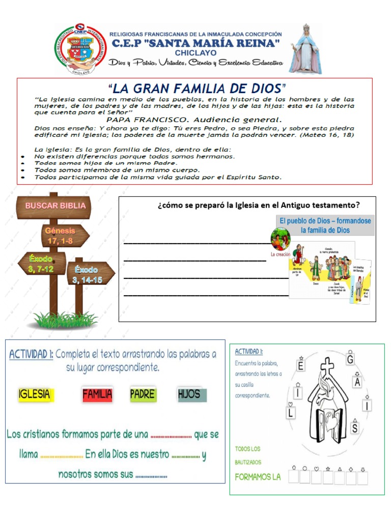 Ficha Sesion 04 La Gran Familia de Dios | PDF