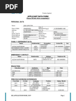 Interview Declaration Form | PDF | Labour | Employment