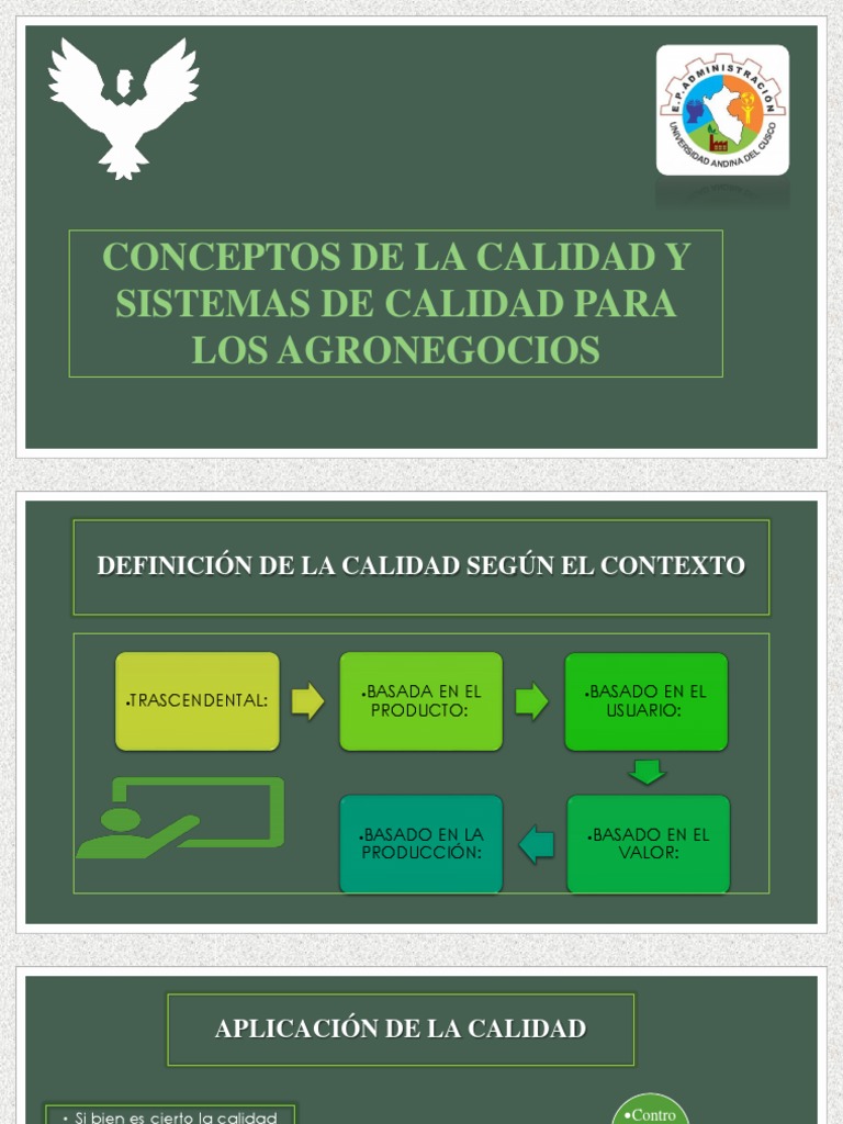Conceptos de La Calidad Y Sistemas de Calidad para Los Agronegocios | Descargar gratis PDF ...