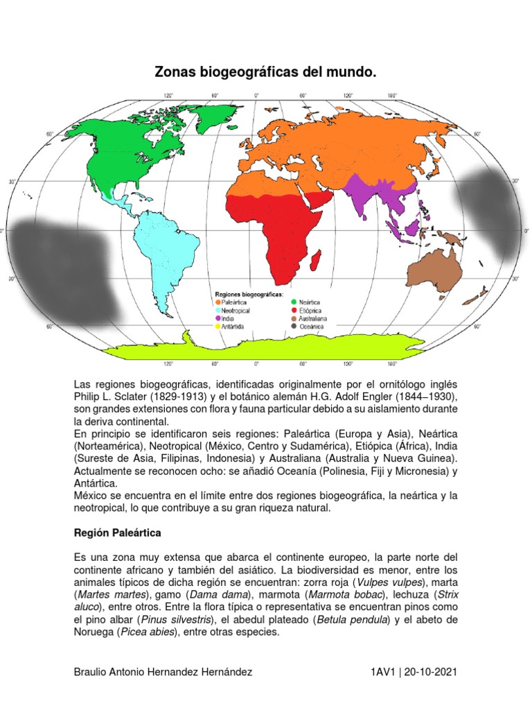 Zonas Biogeográficas Del Mundo | PDF | Organismos | Entorno natural