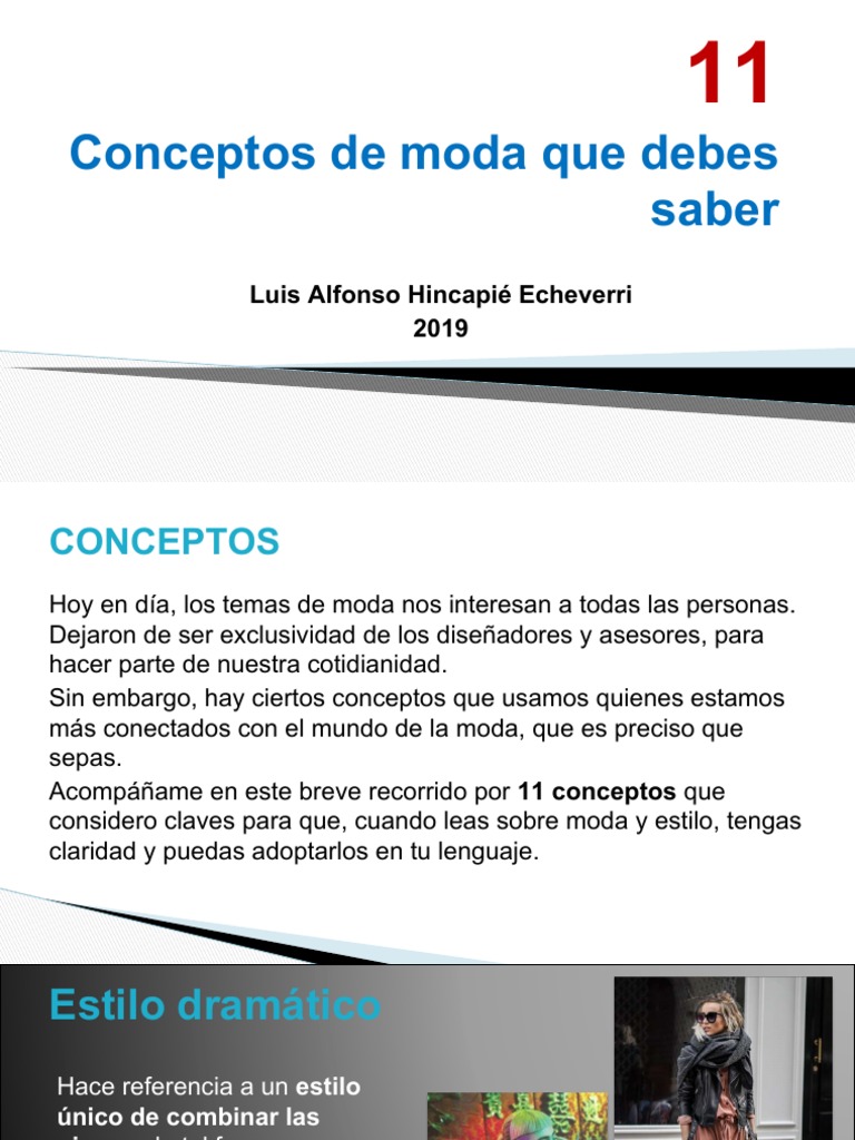 U2 - Anexo - B - 11 - Conceptos de Moda | PDF | Moda