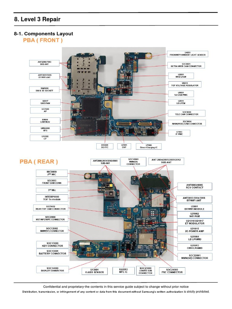 Level 3 Repair: 8-1. Components Layout | PDF | Electrical Engineering ...