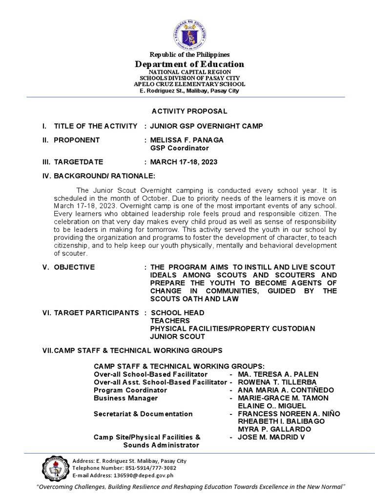 Activityproposal GSP | PDF