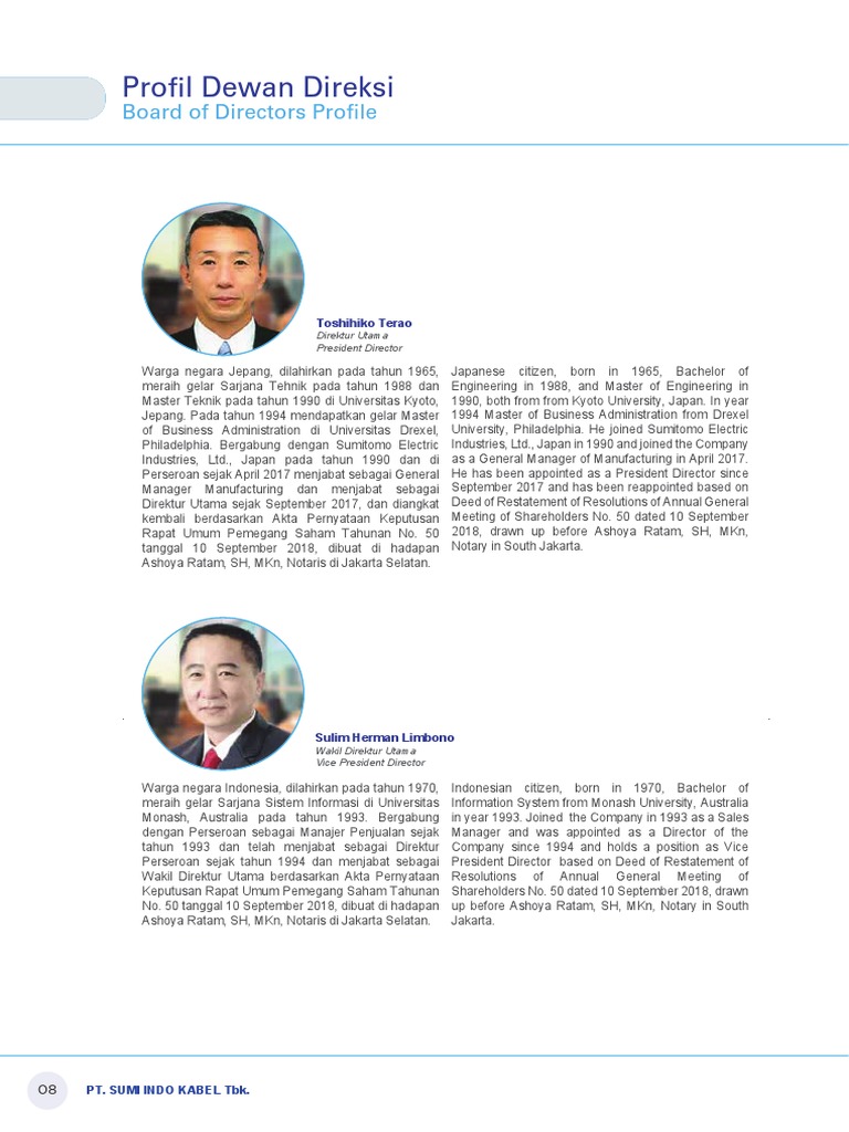 Annual Report PT Sumi Indo Kabel - B 1page-10 | PDF