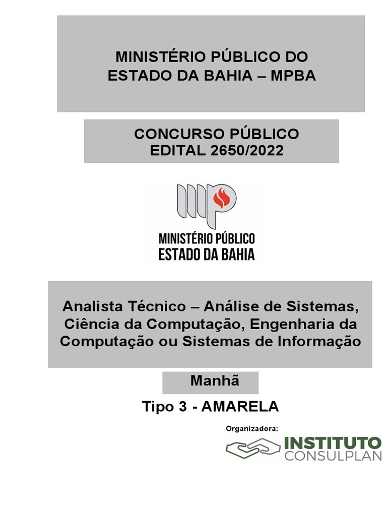 Ministério Público Do Estado Da Bahia - Mpba: Organizadora | PDF ...