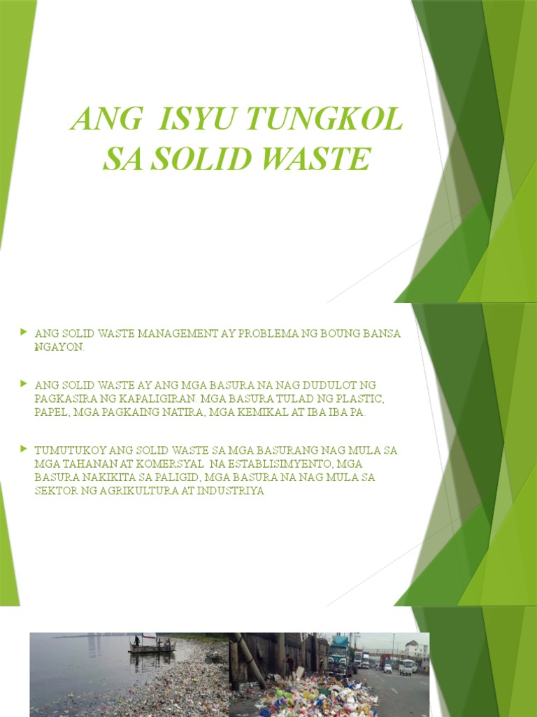 Ang Isyu Tungkol Sa Solid Waste | PDF