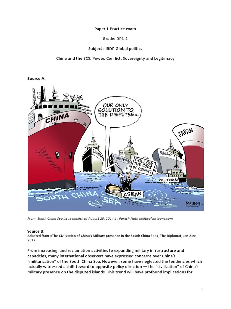Global Politics IB Paper 1 Practice Exam - China | PDF | China | World ...