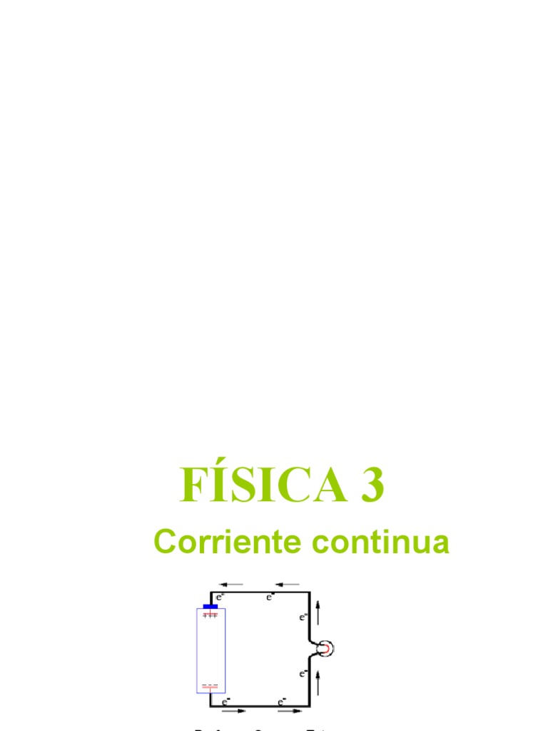 Presentacion Corriente Continua | PDF | Corriente eléctrica | Condensador