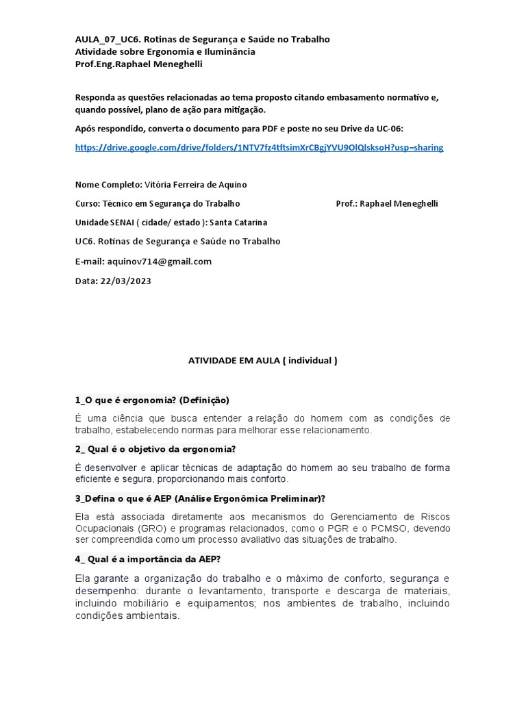 AET e Iluminancia | PDF | Fatores humanos e Ergonomia