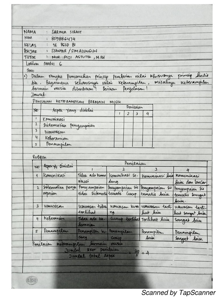 Tugas Sesi 8. Modul 6 Evaluasi | PDF