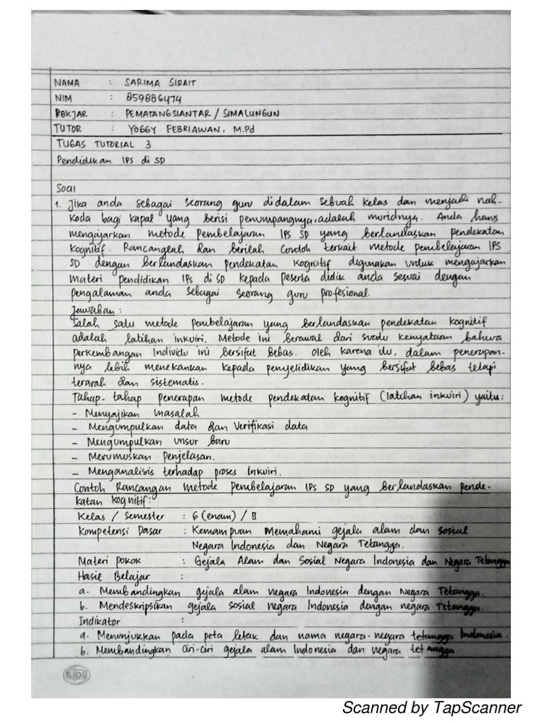 Tugas Tutorial 3 Ips | PDF