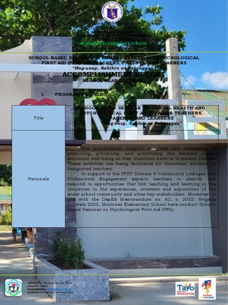 Pfa - Acr | PDF | Teachers | Learning