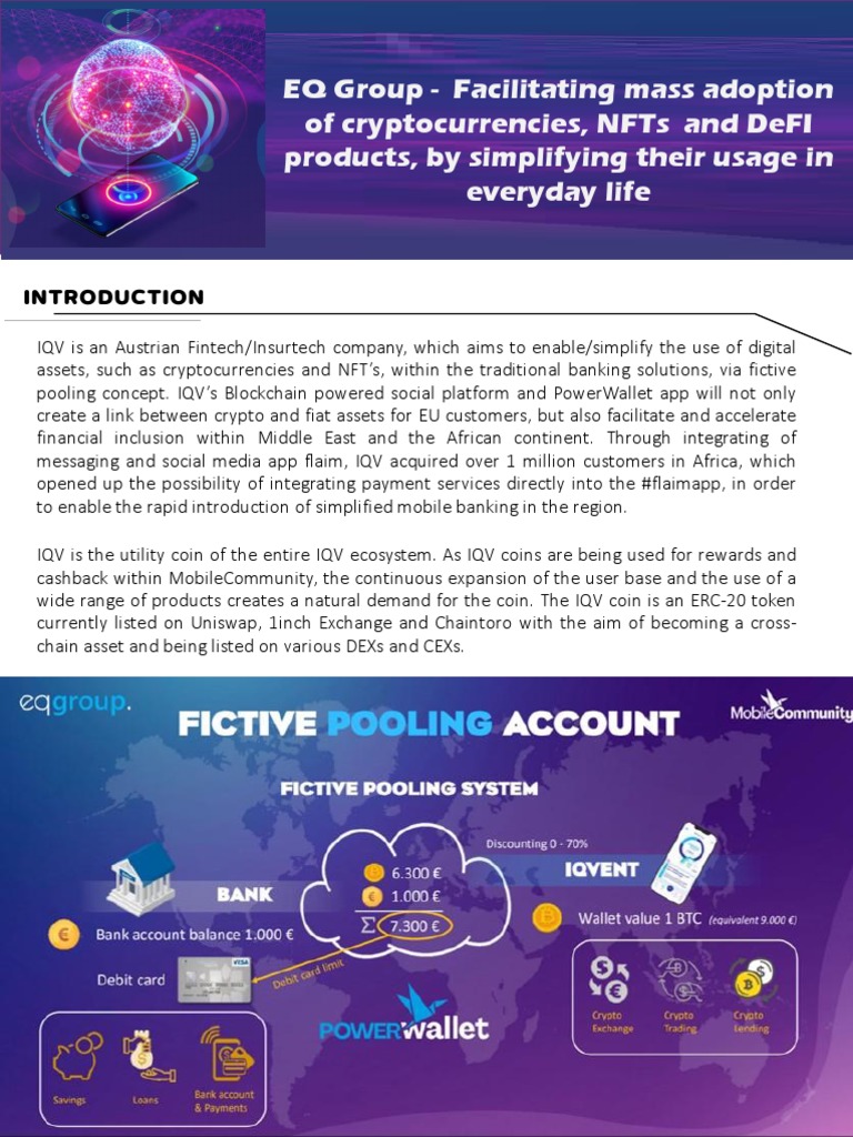 Eq Group - Facilitating Mass Adoption of Cryptocurrencies, Nfts and Defi Products, by ...