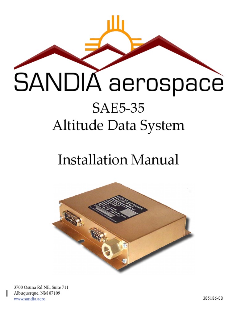 Sandia SAE5-35 Installation Manual 305186-00 R5 | PDF | Electrical ...