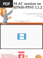 SLAC On RPMS-PPST 2023 | PDF | Behavior Modification