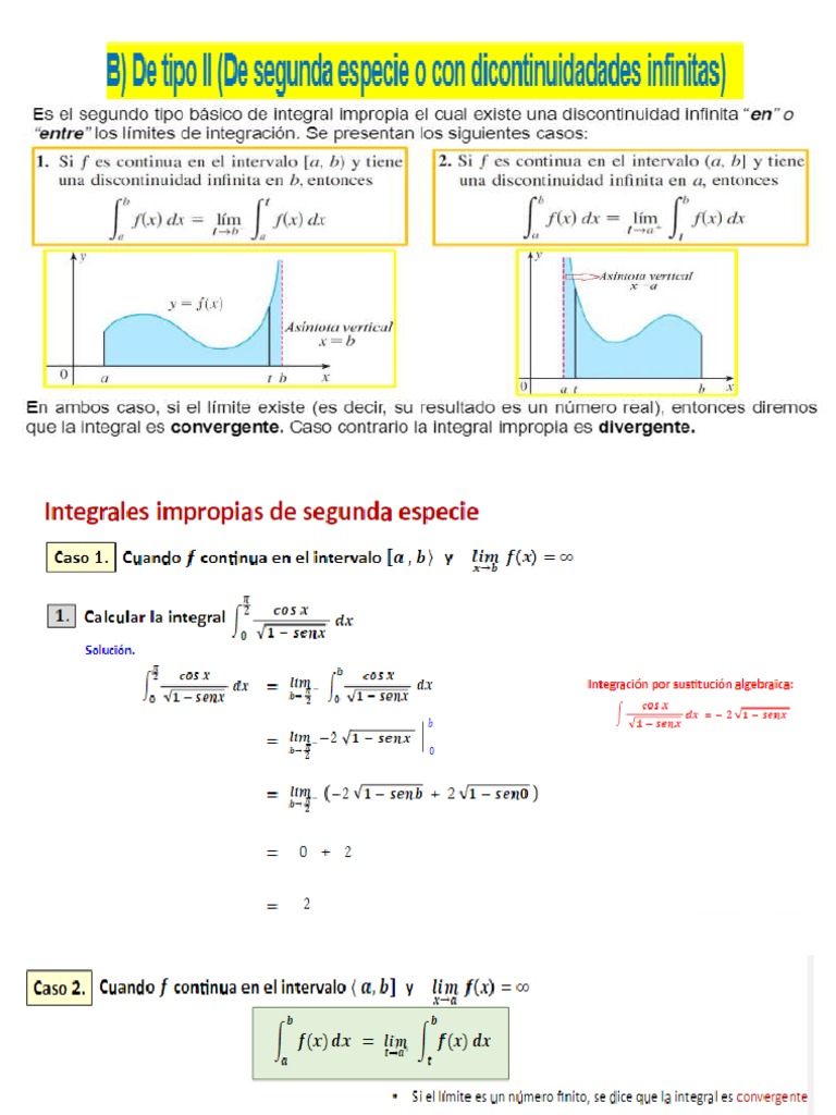 Casos de Integrales Impropias | PDF