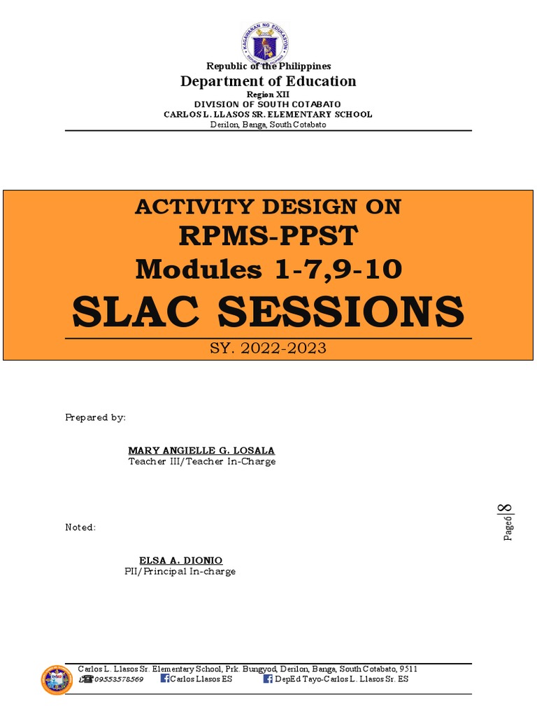 Slac - Ad - RPMS-PPST Module1-7&9-10 | PDF | Teachers | Learning