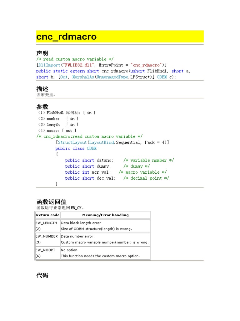 CNC - Rdmacro: / Read Custom Macro Variable | PDF | Teaching Methods ...