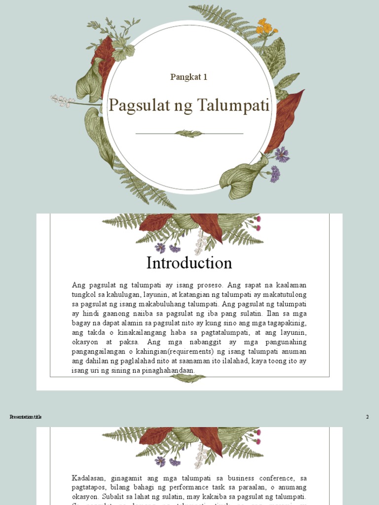 Pagsulat NG Talumpati | PDF