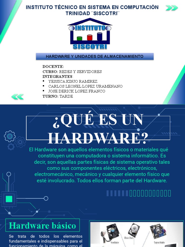 Hardware y Almacenamiento en Computación | PDF | Hardware de la ...