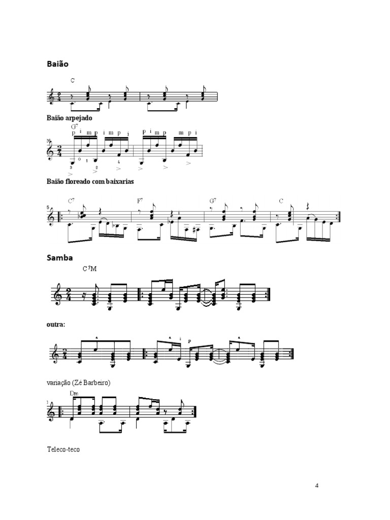 Levadas Do Violao Brasileiro PDF Free | PDF