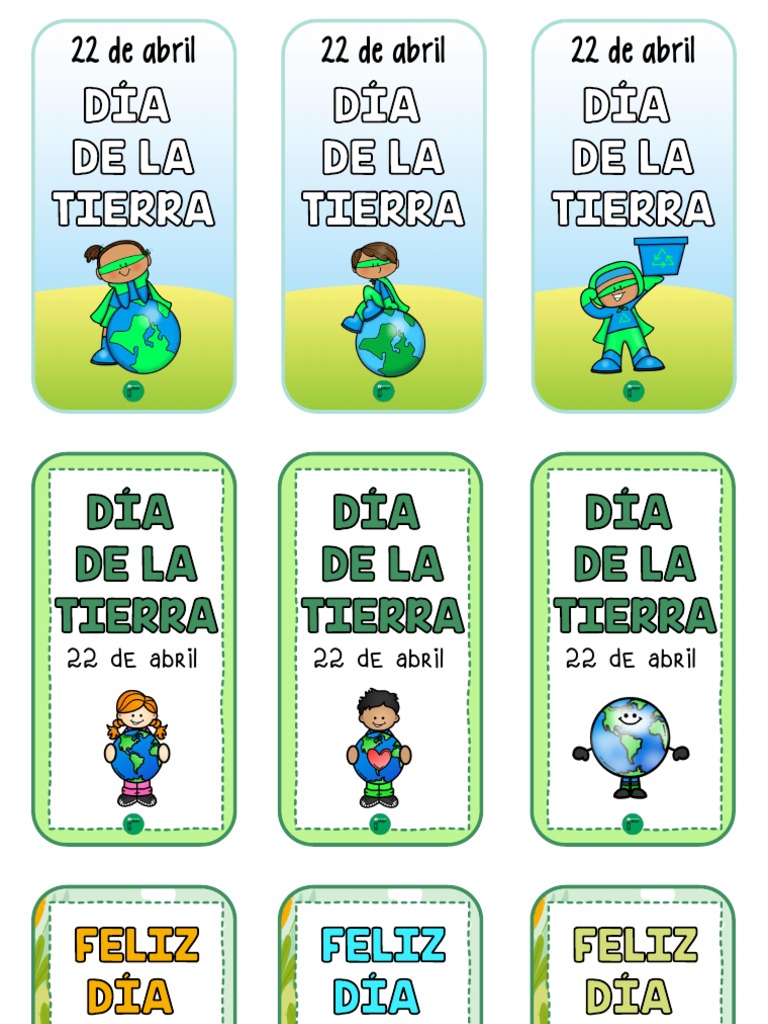 Marcapaginas Dia de La Tierra | PDF