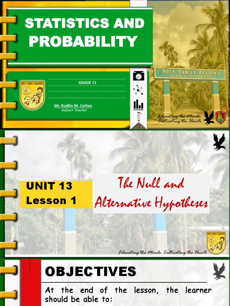 20 - The Null and Alternative Hypotheses | PDF | Hypothesis | Null ...