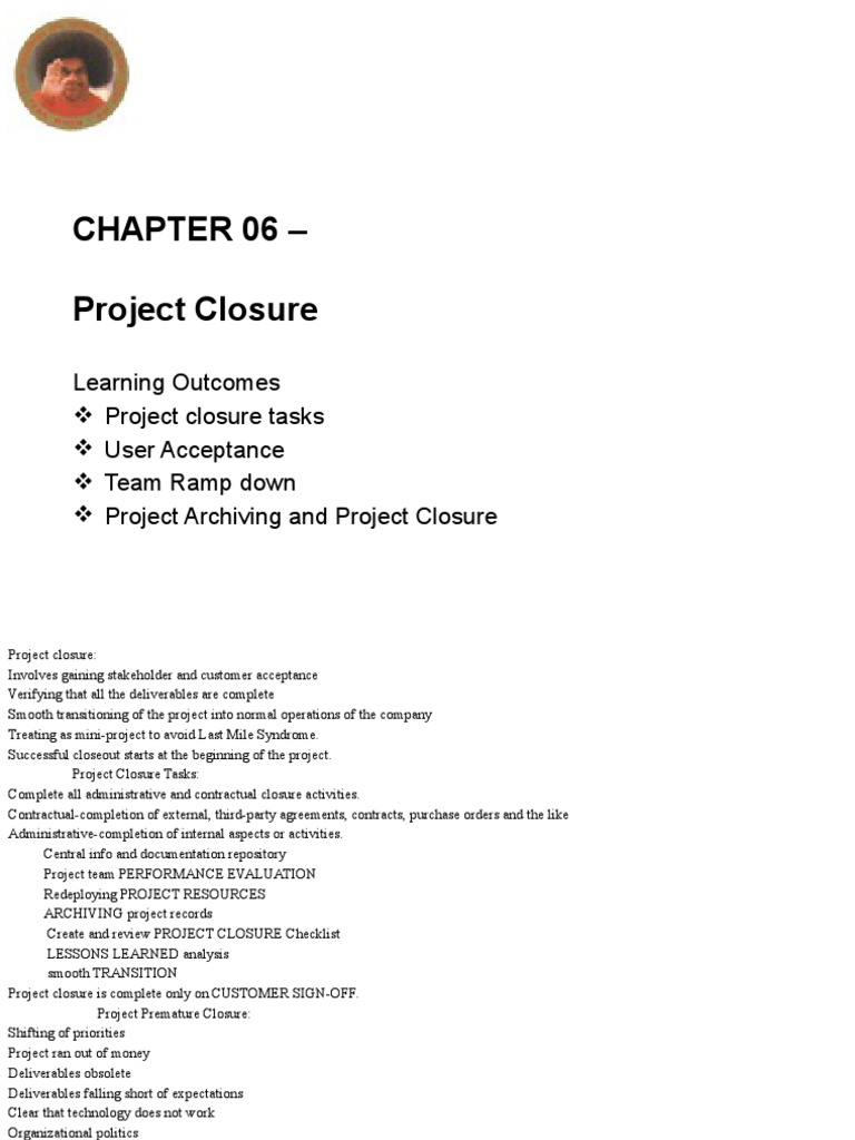 Chap06 - Project Clossure | PDF | Business