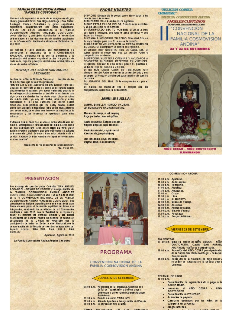 Triptico Del Programa | PDF | orador del Señor | Creencia religiosa y doctrina