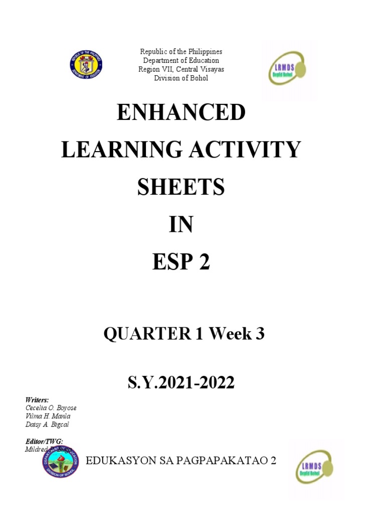 ESP2 - Q1 - LAS - WK3 - Enhanced | PDF ESP2 - Q1 - LAS - WK3 - Enhanced | PDF