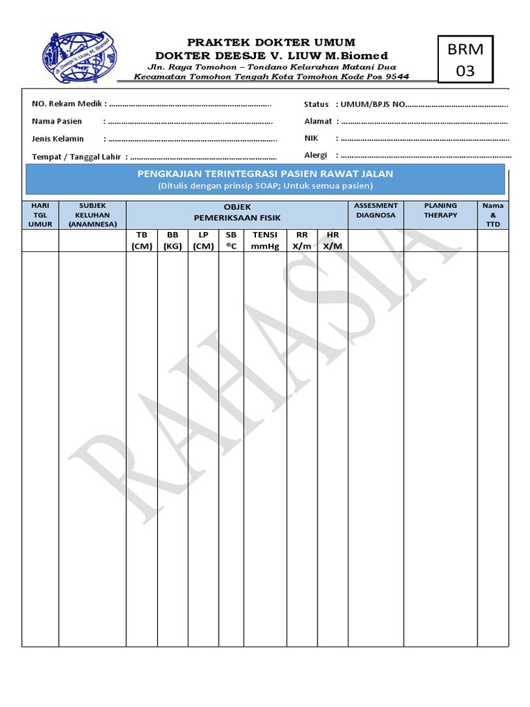 Form Status Terbaru Pasien | PDF