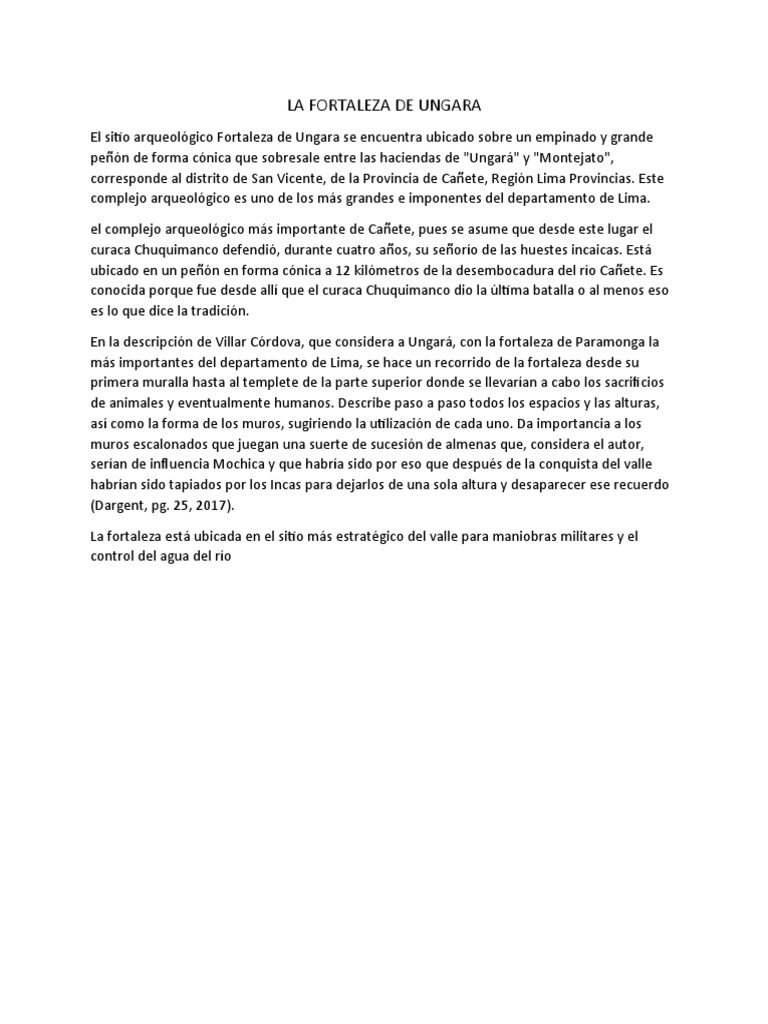 La Fortaleza de Ungara | PDF