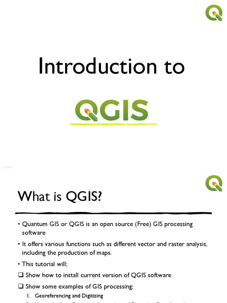 Introduction To Qgis 1 Pdf Comma Separated Values Geographic Information System