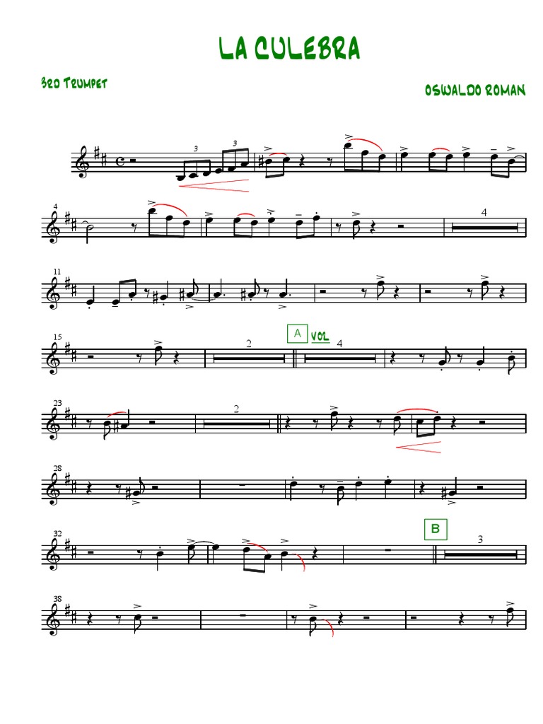 La Culebra: Oswaldo Roman 3rd Trumpet | PDF