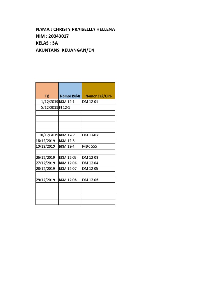 Christy Mamahit 3 A | PDF