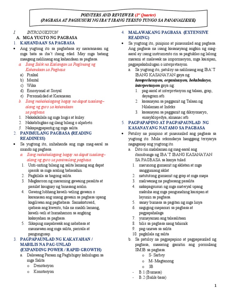 Pointers and Reviewer PAGPAG | PDF