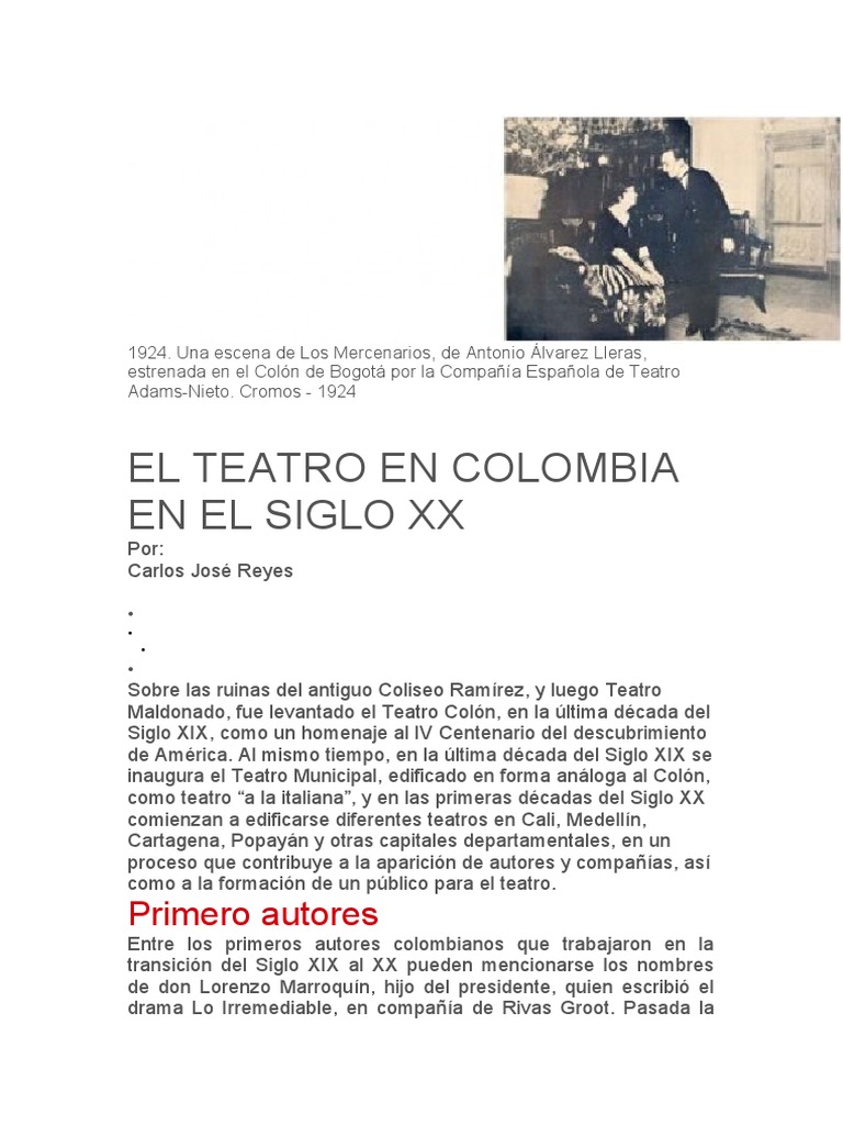 Teatro en Colombia | PDF | Teatro | Colombia
