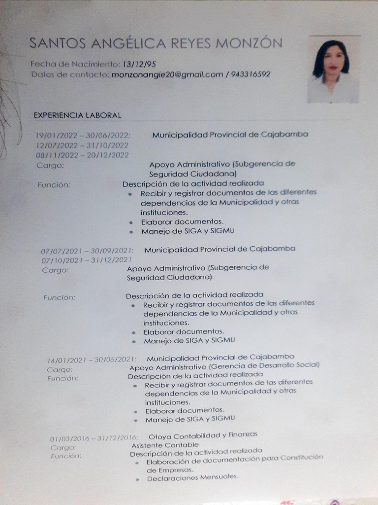 Curriculum Angélica | PDF