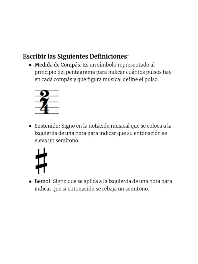 Notas Simbolos Musicales | PDF