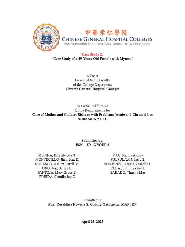 Group 3 Case Study 2 - MCN 2 LEC Part 1 Intro To Pe Findings | PDF | Pregnancy | Childbirth