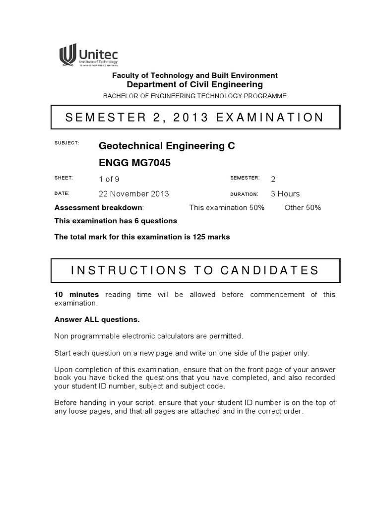 UNITEC-Geotechnical Engineering C 7045 2013 s2 | PDF | Fault (Geology ... UNITEC-Geotechnical Engineering C 7045 2013 s2 | PDF | Fault (Geology ...