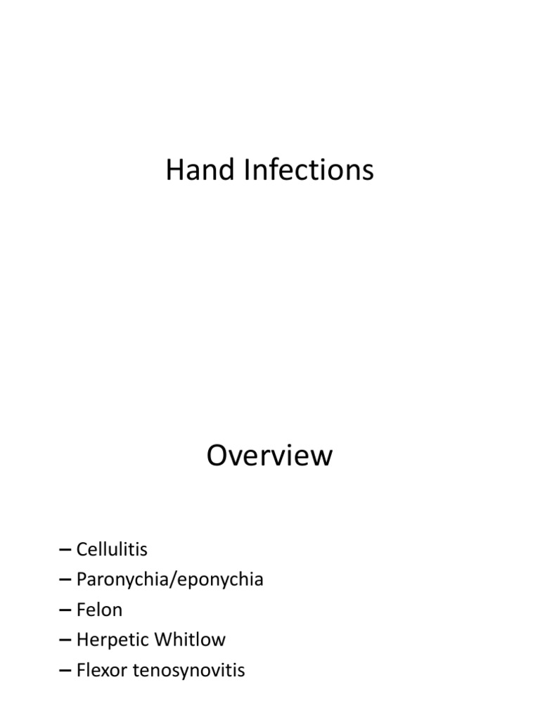 Hand Infections | PDF | Finger | Hand