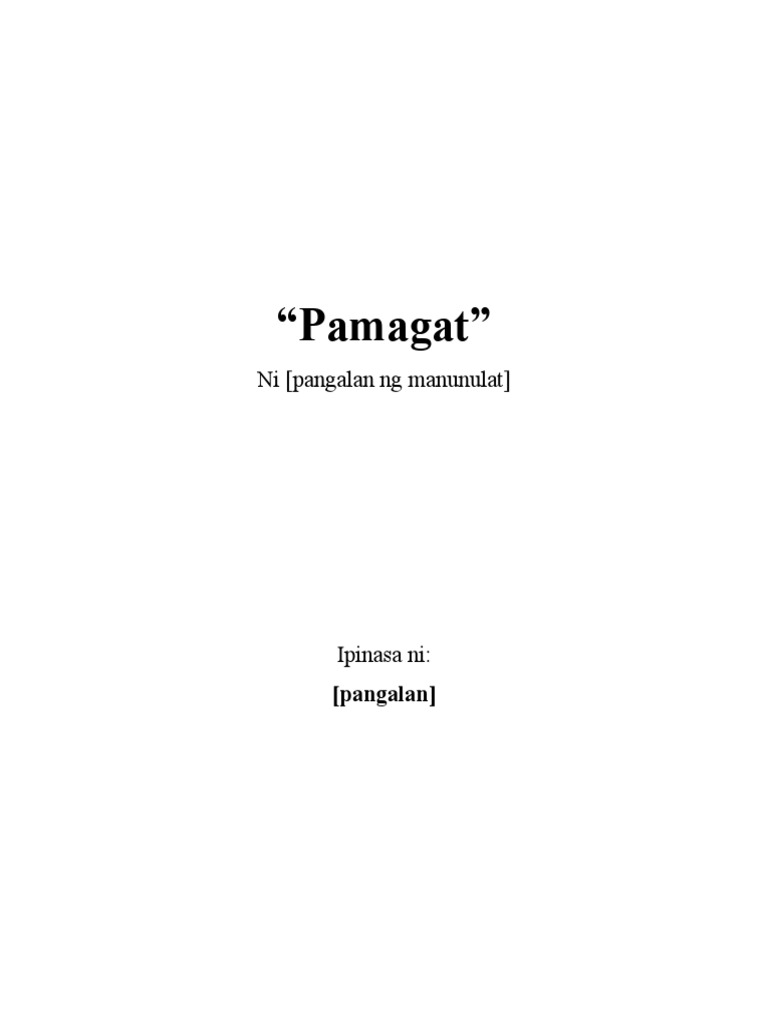 Maikling Kwento Format | PDF